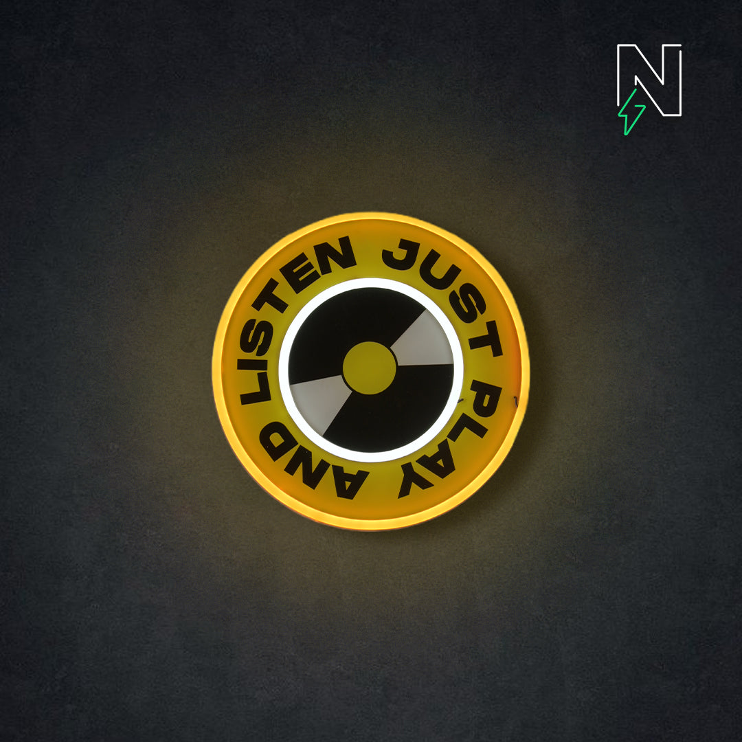 Just Play And Listen Neon Sign – Neon Attack