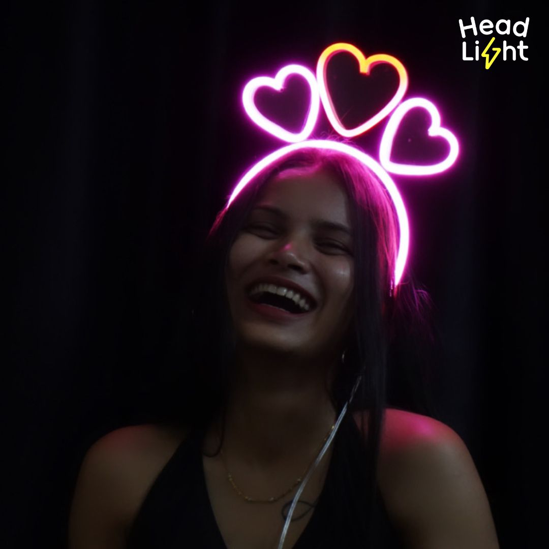 Hearts LED Headband – Neon Attack