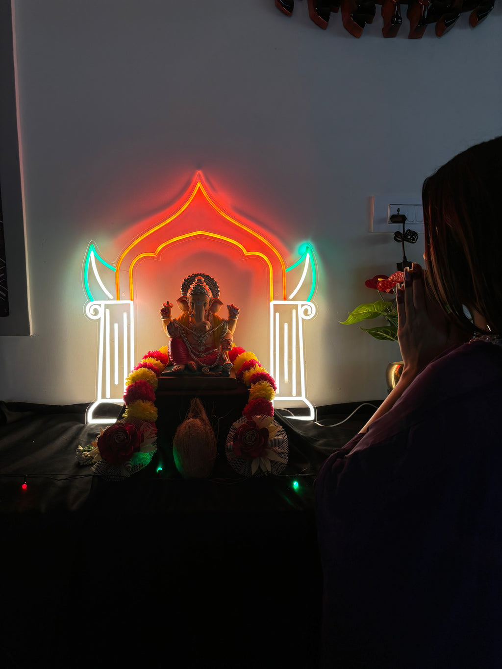 Buy Ganesh Decoration Neon Sign Online | Neon Attack