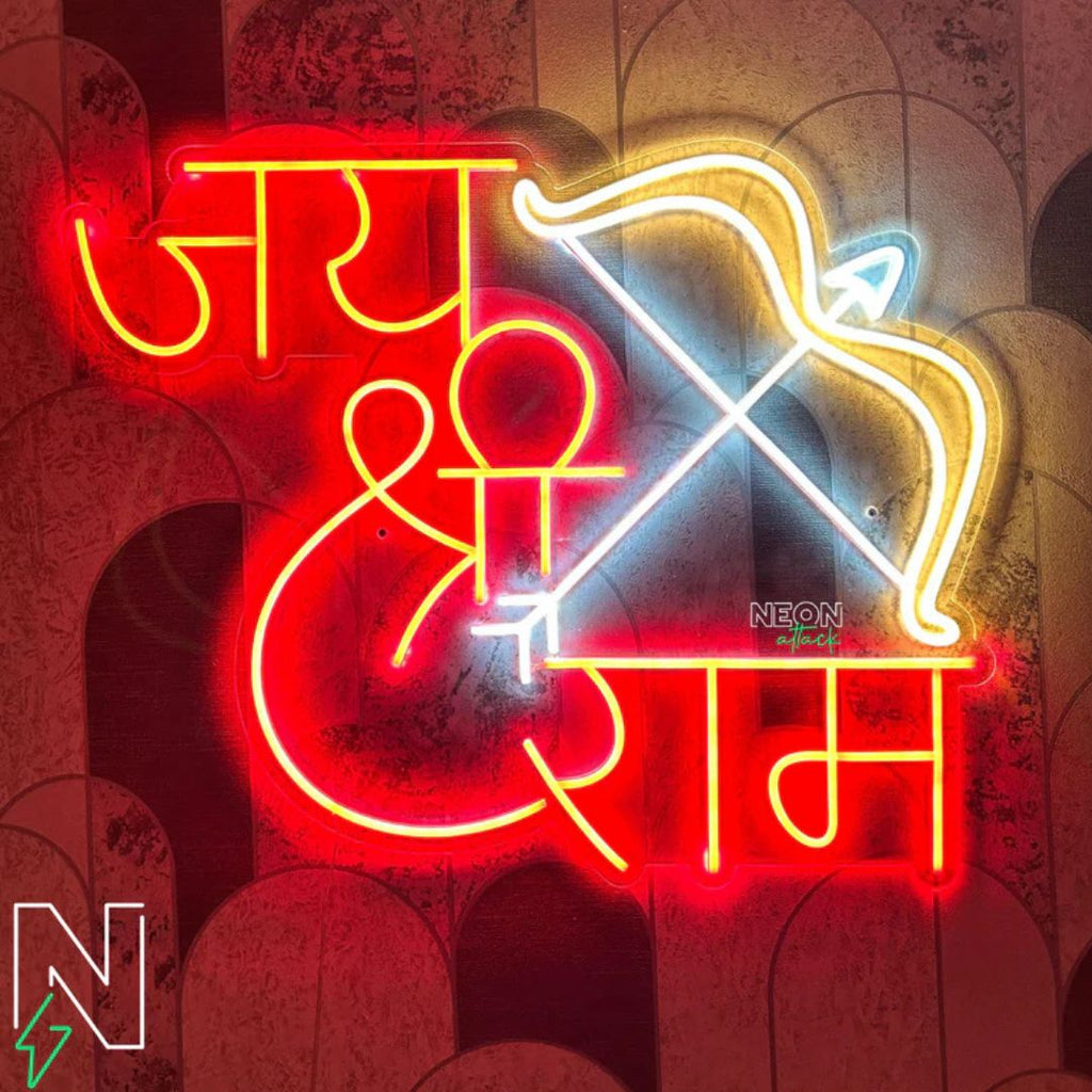 Buy Jai Shree Ram Neon Sign Online | Neon Attack