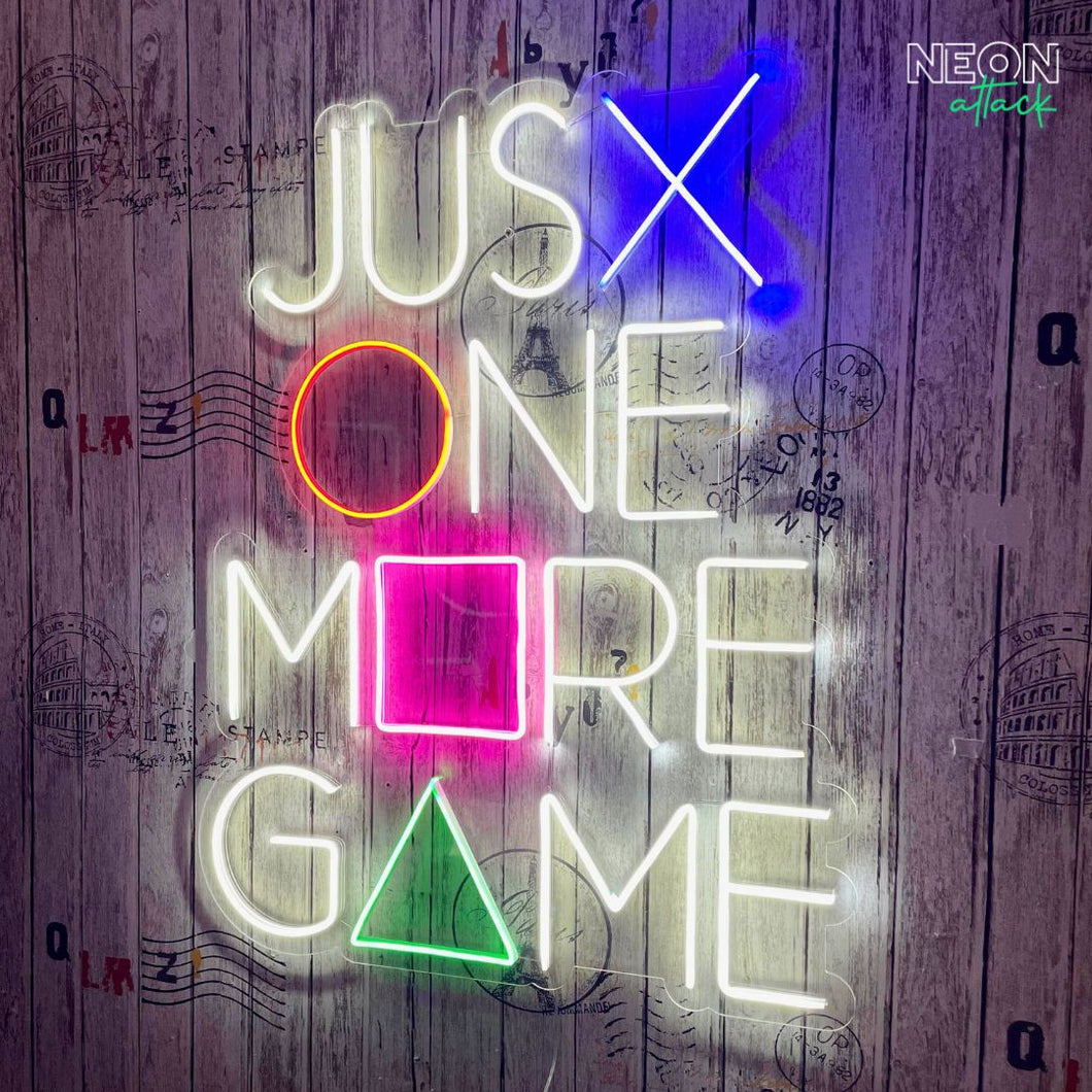 Buy Just 1 More Game Neon Sign | Neon Attack