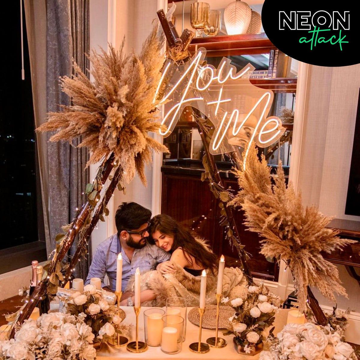 Buy You + Me Neon Light Sign Online at the Best Price | Neon Attack